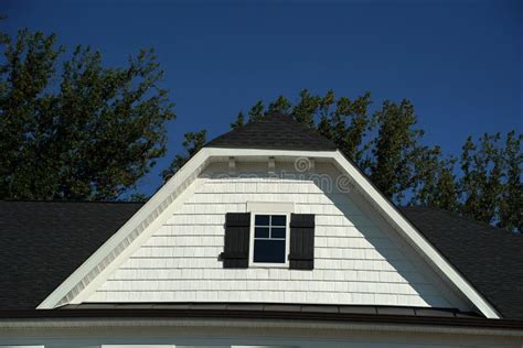 Dutch Roof In Usa House Upper Middle Class New Building Stock Image
