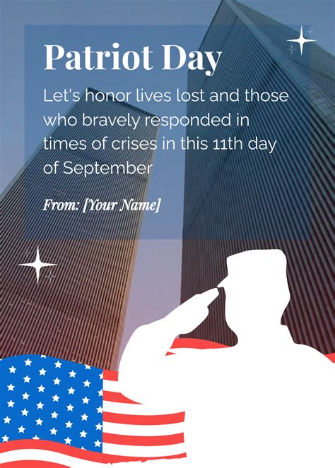 Free Patriot Day Social Media Post Template To Edit Online