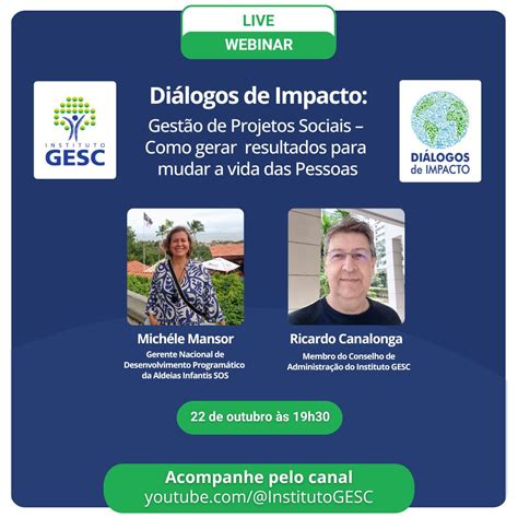 O Instituto Gesc Convida Todos Para Um Evento Especial No Dia 22 De Outubro De 2024 às 19h30