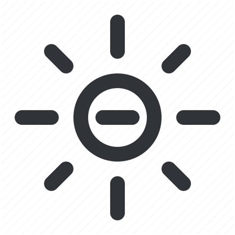 Adjust Brightness Down Luminosity Minus Reduce Icon
