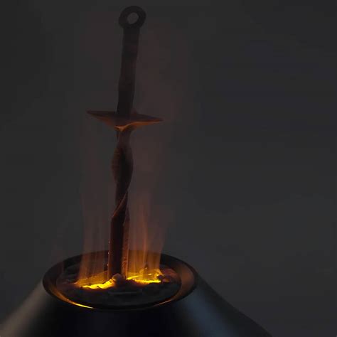 Dark Souls Coiled Sword Led Humidifier With Realistic Flame Effects