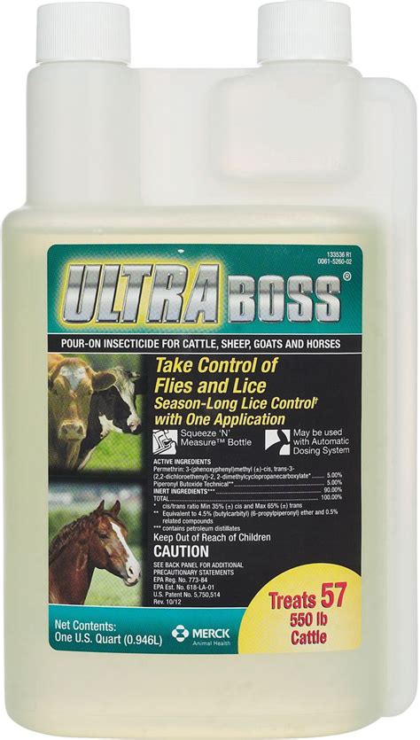 Ultra Boss Permethrin Insecticide Pour On For Cattle Sheep Goats And