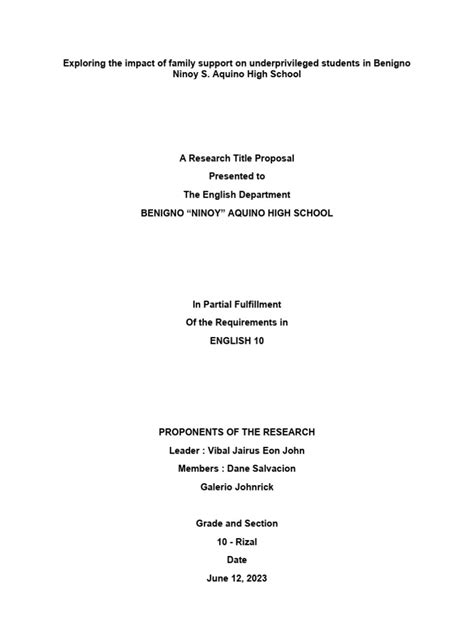 Q4 Template Research Title Proposal Download Free Pdf Motivation