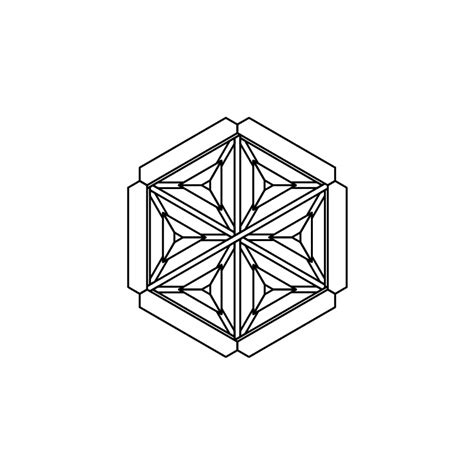 麻の葉のパターン画像