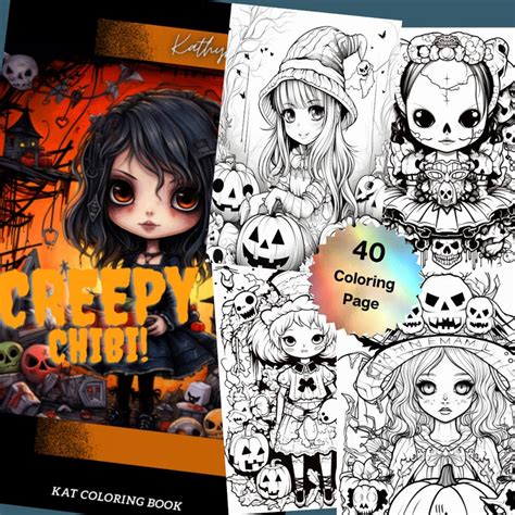 40 Creepy Chibi Coloring Pages Coloring Books Coloring And