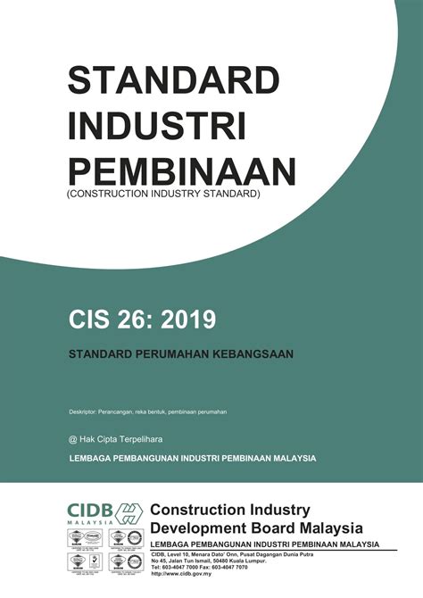 Construction Industry Standard Cis Cidb Hq