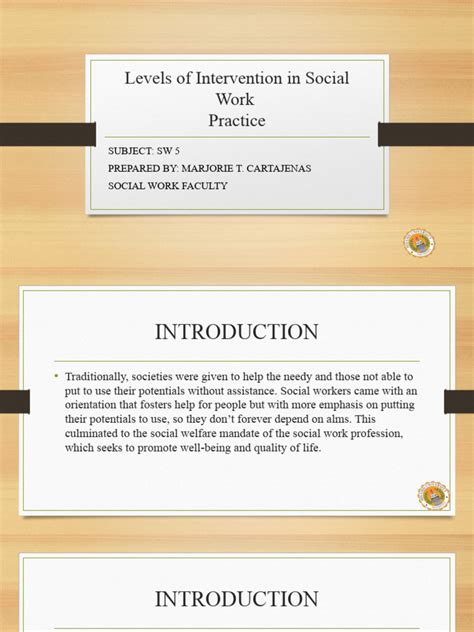 levels of intervention pdf social work community