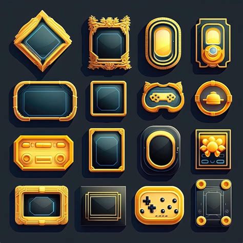 Premium Photo Web Rectangle Frame Game Ai Generated Icon Panel