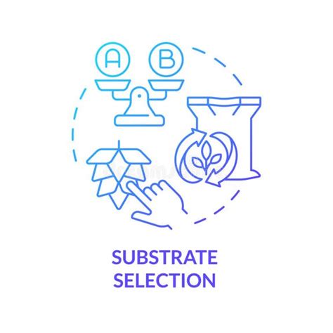 Substrate Selection Blue Gradient Concept Icon Stock Vector
