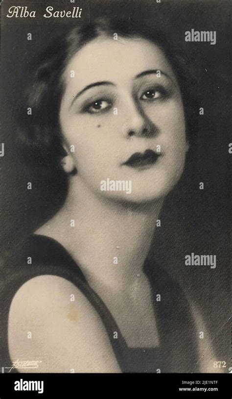 Portrait Of Alba Savelli 001 Italian Silent Cinema Era Actress Stock
