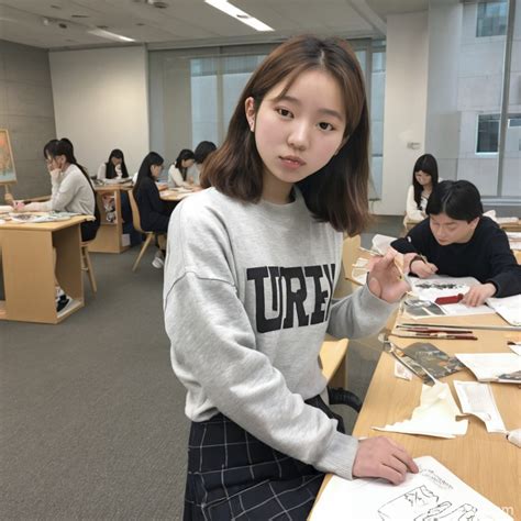 University Art Student Stable Diffusion Online