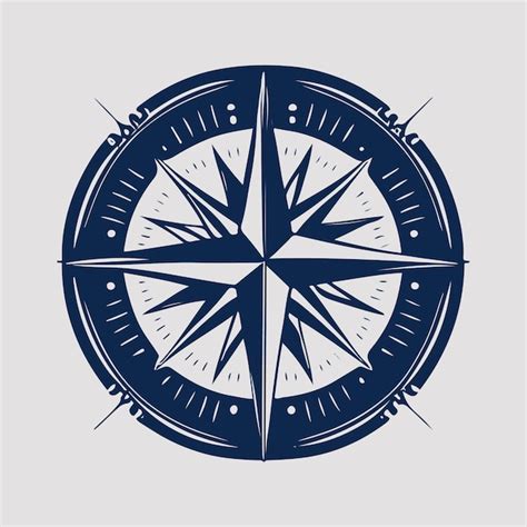 Premium Vector A Blue Compass With The Word Compass On It