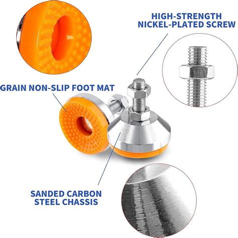 Workbench Rubber Feet Adjustable Leg Leveler Feet Base Heavy Duty Non