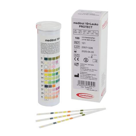 Meditrol R 10 Leuko Urine Test Strips Urine Test Strips Economed
