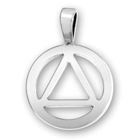 Sterling Silver 20 1mm Aa Alcoholics Anonymous Unity Triangle In