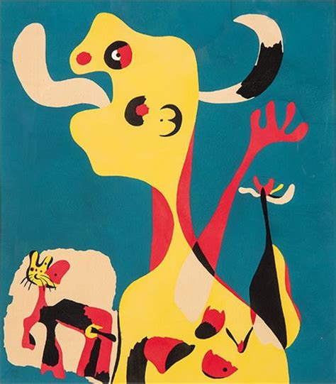 Joan Miró Mujer Y Perro Delante De La Luna 1935 Mutualart
