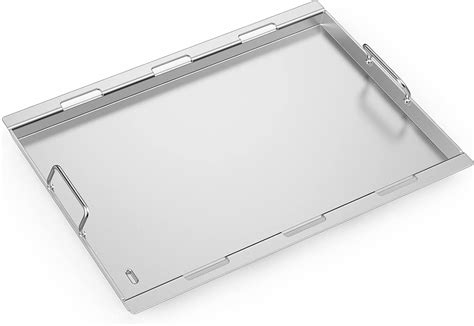 Stanbroil Stainless Steel Flat Top Griddle Full Size Griddle Insert For Weber Genesis Ii And