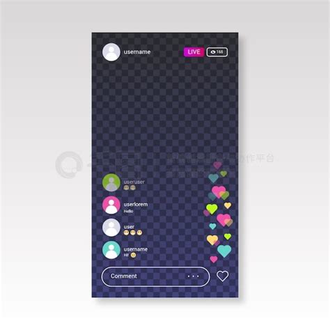 Phone免抠元素直播 Instagram 界面模板免费下载ai格式626像素编号45181782 千图网