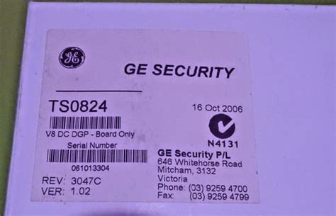 Ge Security Tecom Ts0824 V8 Dc Dgp Pcb Only Aritech Interlogix