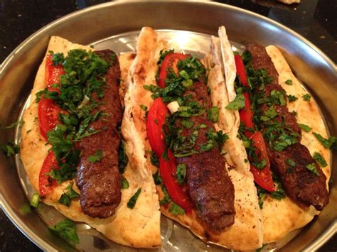 Assyrian Kabobs Wfresh Bread And Herbs Assyrian Food Food Recipes Best Sandwich Recipes