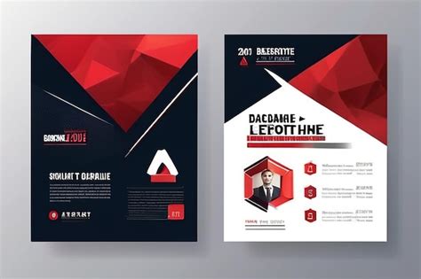 Premium Photo Red Abstract Triangle Annual Report Leaflet Brochure Flyer Template Design Book
