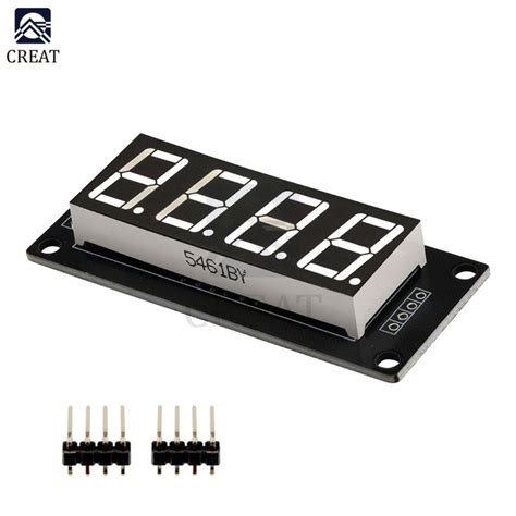 056 4 Bit Digital Led Tube Display Module Tm1637 Decimal 7 Segments Tube Display Module Led