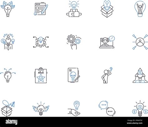 Idea Generation Outline Icons Collection Ideas Generation Brainstorming Creativity