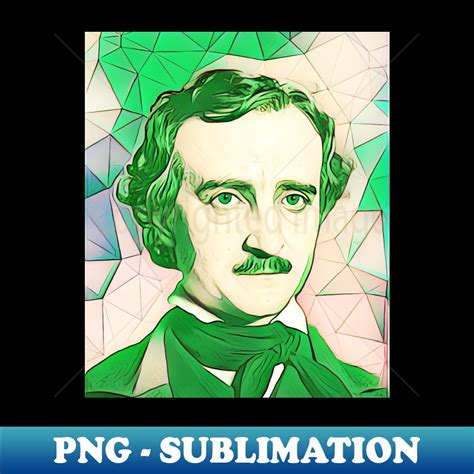 Edgar Allan Poe Green Portrait Edgar Allan Poe Artwork 7 Inspire Uplift