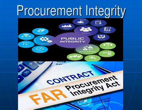 Procurement Integrity And The Law