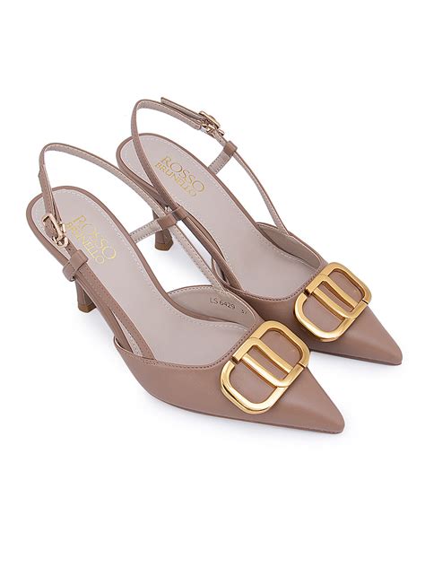 Nude Pointed Toe Slingback Heels Damilano Uae