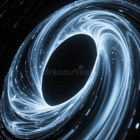 Artistic Representation Of A Black Hole Stock Illustration