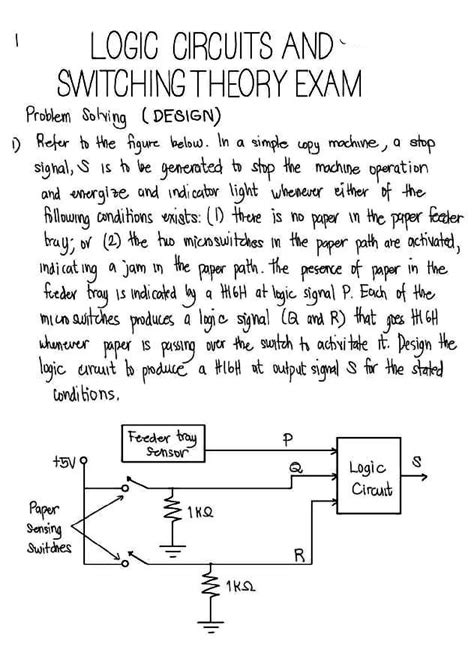 SOLUTION Logic Circuits And Switching Theory Example Questions With