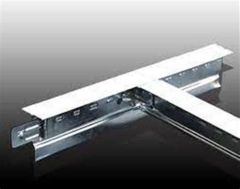 24 X 32 X 030 Mm Plain White Powder Coated Gi T Grid Ceiling T24 At