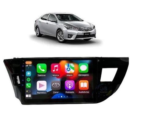 Kit Multimídia Corolla Gli 2015 Até 2017 Carplay Androidauto 9 Pol Usb Bt Fm First Option