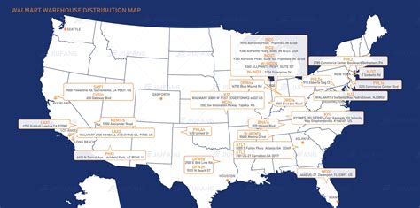 Map Of Walmart Distribution Centers