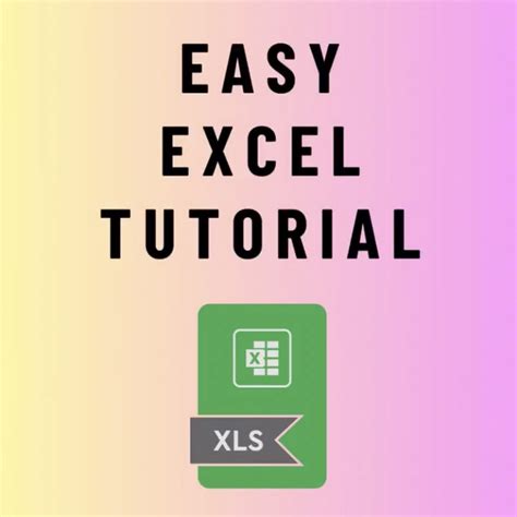 Easy Excel Tutorial Youtube