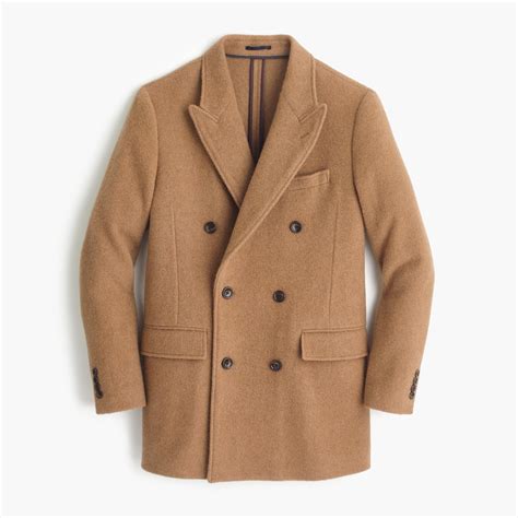 Camel Hair Pea Coat Men