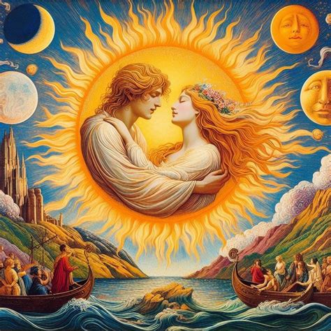 Love Of The Sun And The Moon Angeli E Demoni Dipinti Di Coppia Arte