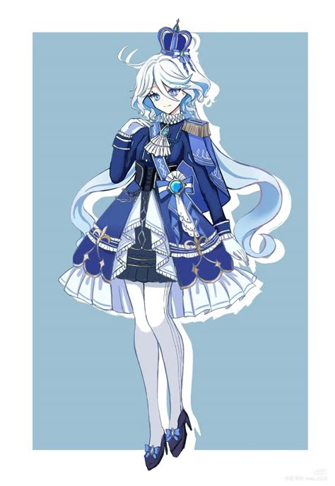 Anime Character With White Hair And Blue Clothes