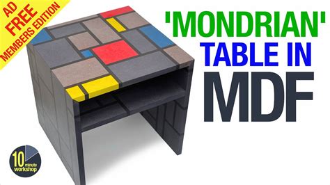 Mondrian Style Side Table In Mdf Member Edit