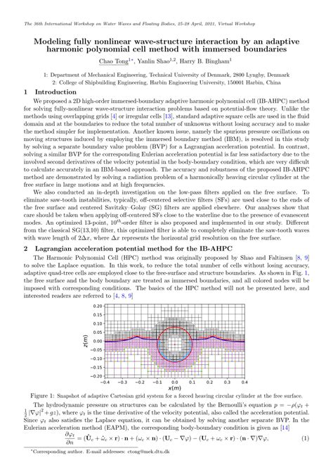 pdf modeling fully nonlinear wave structure interaction by an