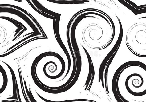 Stock Seamless Vector Pattern Of Blue Torn Lines And Spirals On A Nautical Background Texture