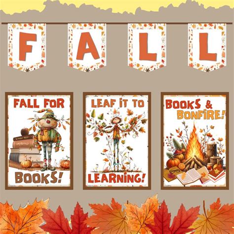 Fall Season Posters For Back To School Autumn Classroom Decor Fall Posters For Bulletin Board