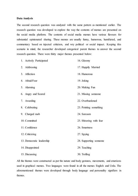 An Analysis Of Memes The Way The Contents Of Memes As They Are