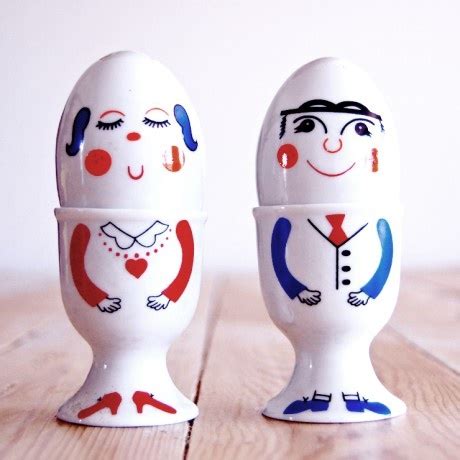 Hisnhers Egg Cups 2pk By Oldandcold Vintage Egg Cups Egg Holder