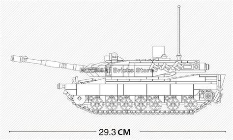 Конструктор Sluban M38 B0839 Немецкий танк Леопард Leopard 2А5 Mtb