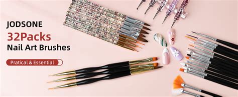 Jodsone 32pcs Nail Art Brushes Kitnail Art Tool Set