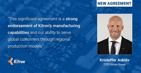 Kitron Has Entered Into A Multi Year Agreement With A U S Based Customer To Manufacture