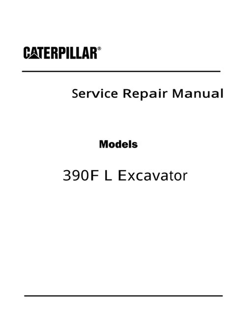 Ppt Caterpillar Cat 390f L Excavator Prefix Hsm Service Repair