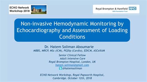 Non Invasive Haemodynamic Monitoring By Echocardiography Pptx